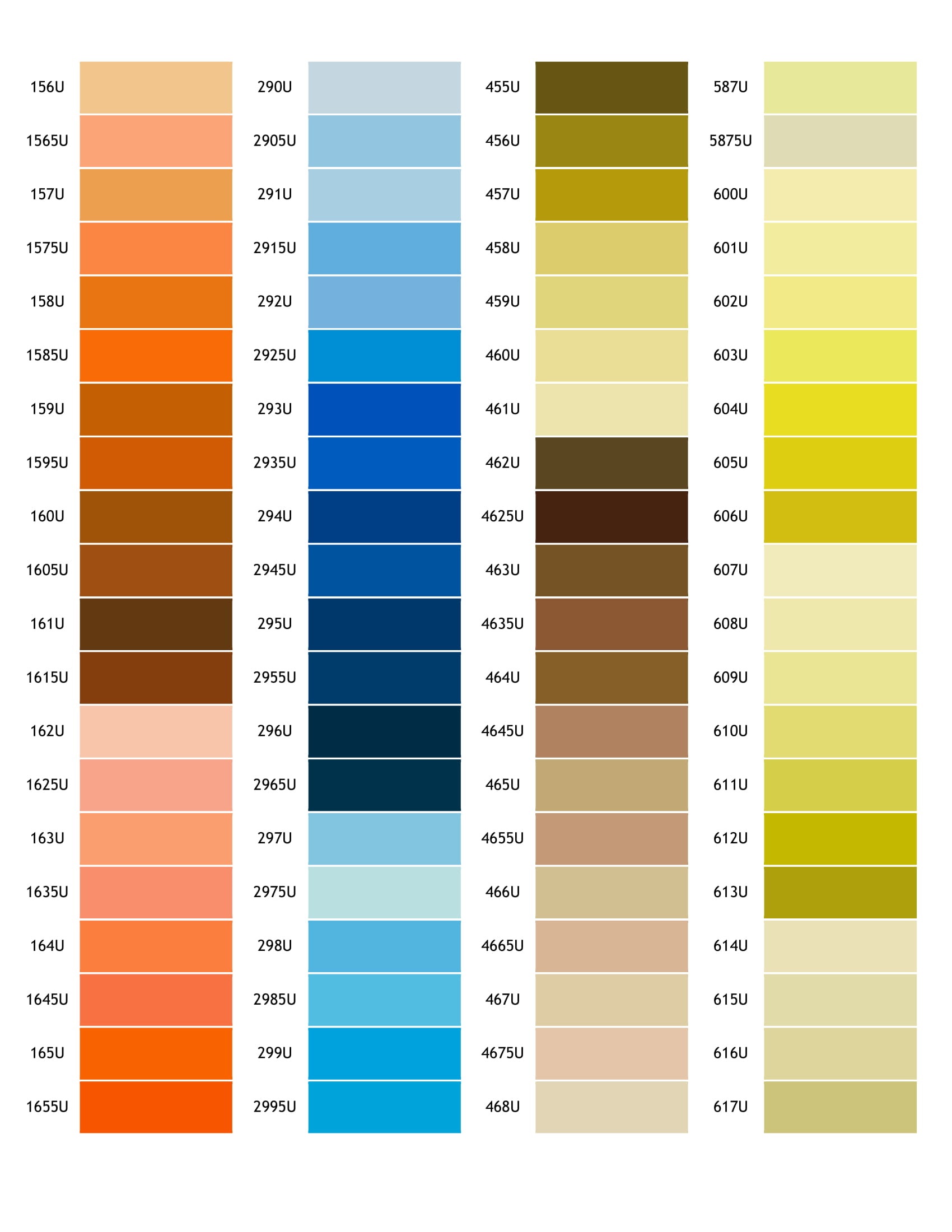 Colour Chart - Floral Exports Inc